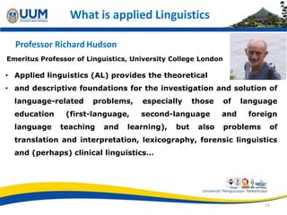 What is applied linguistics | PPTX