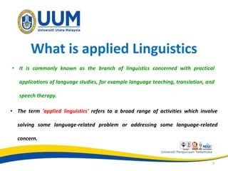 What is applied linguistics | PPT