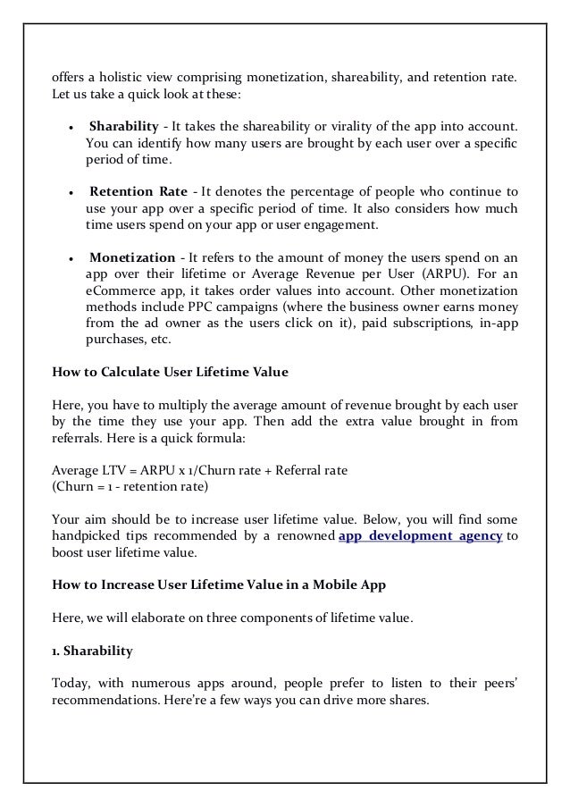 What is app user lifetime value and how to increase it? | PDF