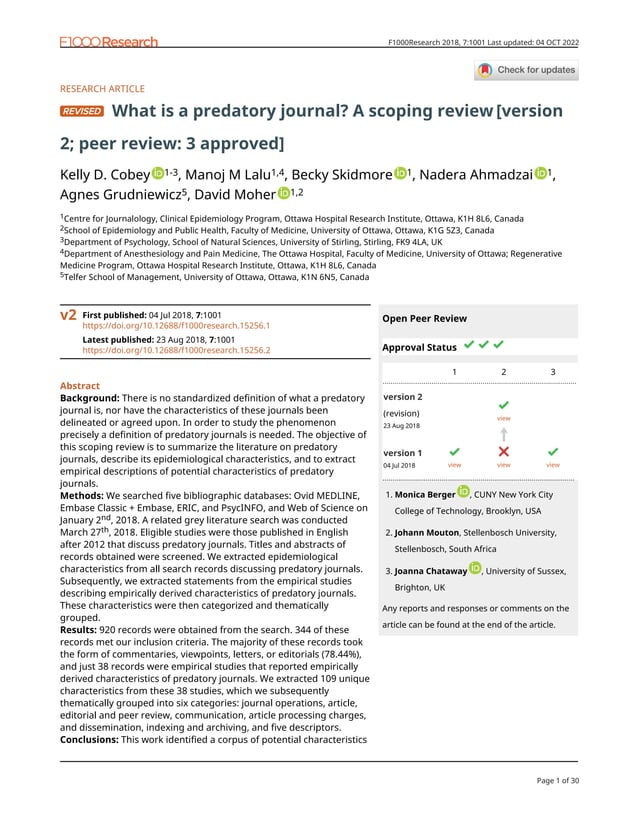 What Is A Predatory Journal A Scoping Review pdf what-is-a-predatory-journal-a-scoping-review-pdf