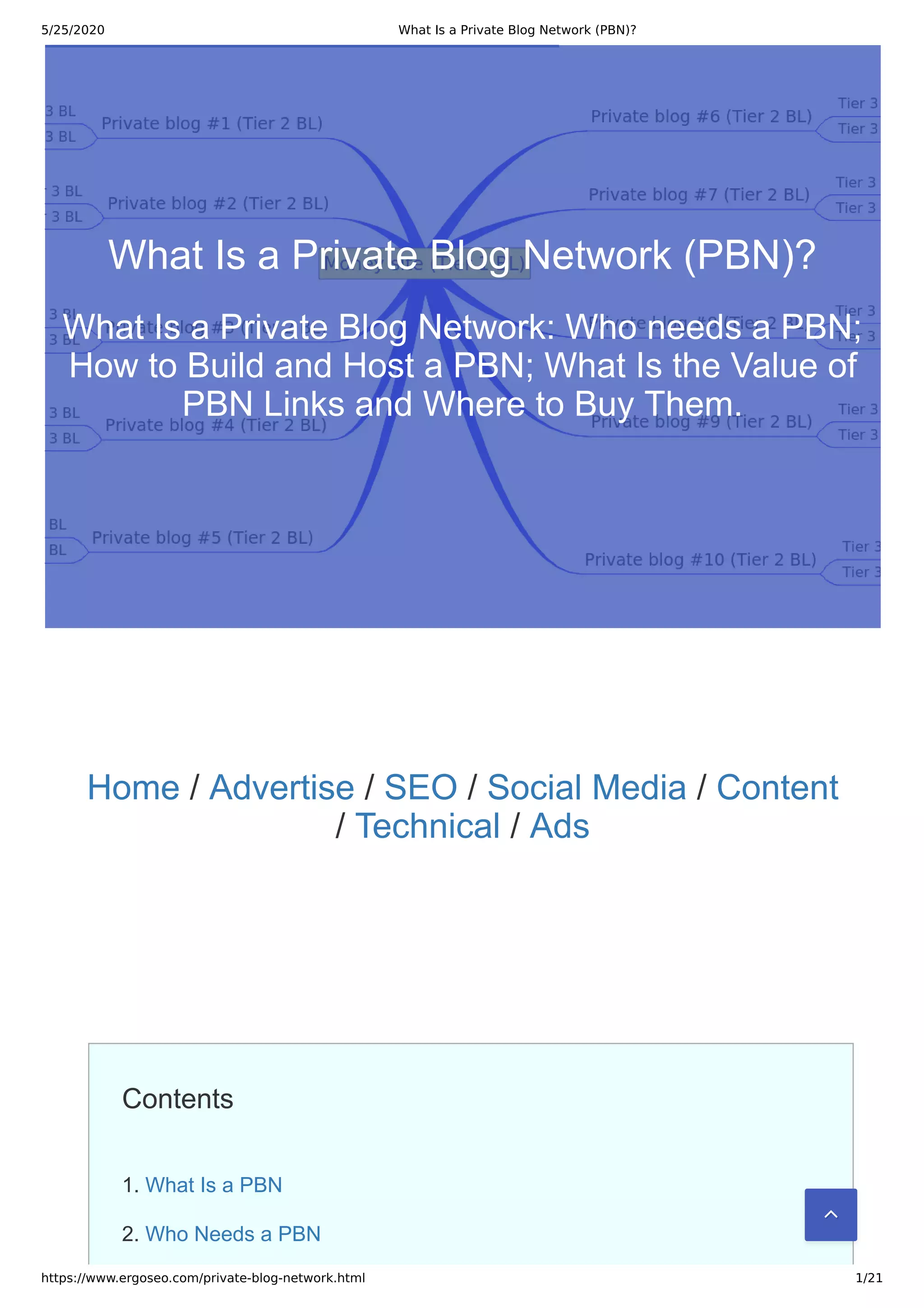 What is a Private Blog Network (PBN) | PDF