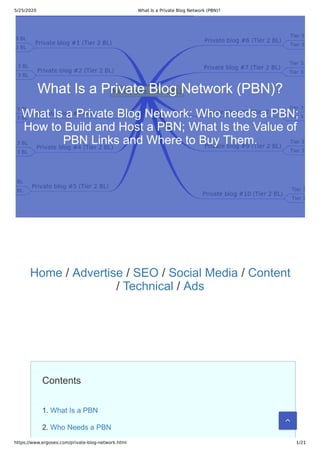 What is a Private Blog Network (PBN) | PDF