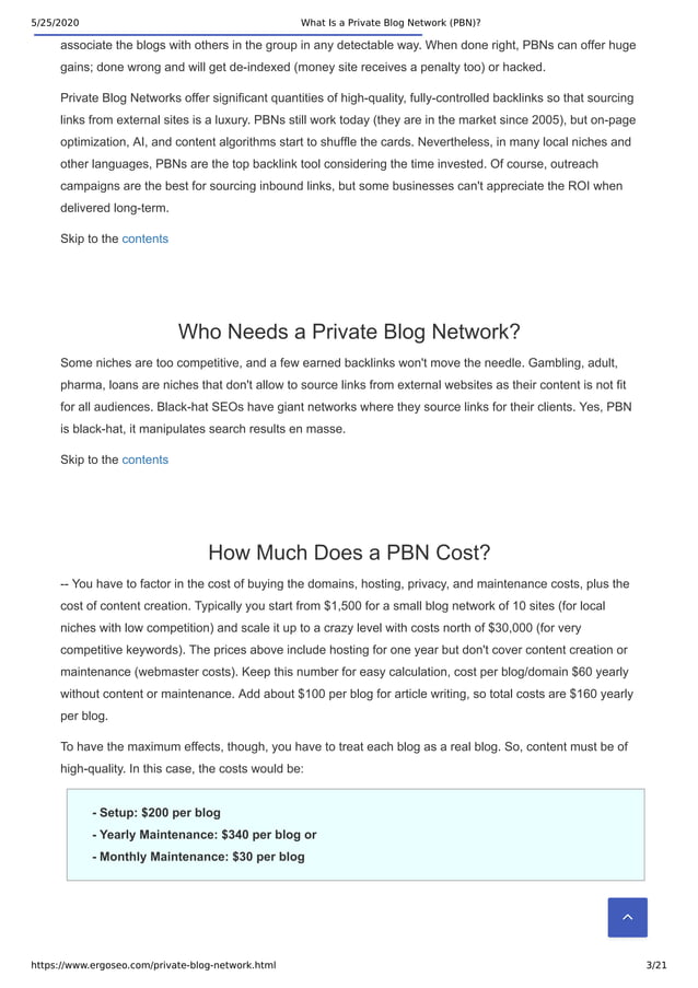 What is a Private Blog Network (PBN) | PDF