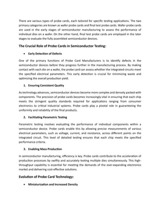 What is a Probe Card, and what Role Does it Play in Semiconductor ...