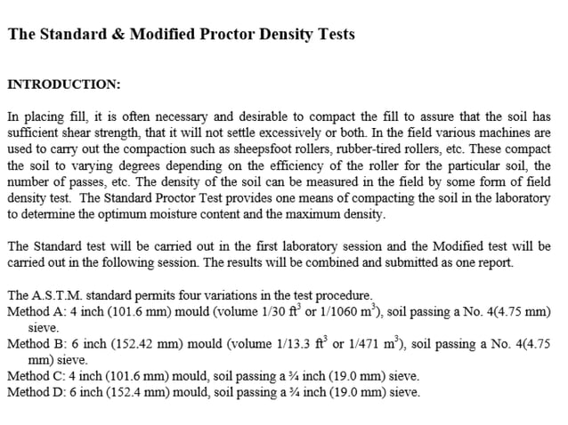 proctor test and compaction | PPTX | Standardized Testing | Educational ...