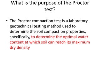 proctor test and compaction | PPTX
