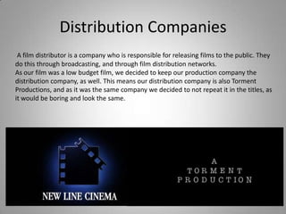 Distribution and Production Companies | PPTX