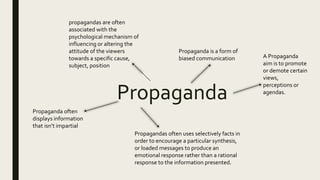 What is a propaganda? | PPTX