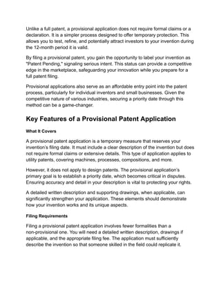 What is a Provisional Patent Application? A Simple Guide to the Process | InventionIP | PDF