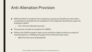 What is a QDRO and how do I get one in a Texas divorce? | PPTX | Legal ...