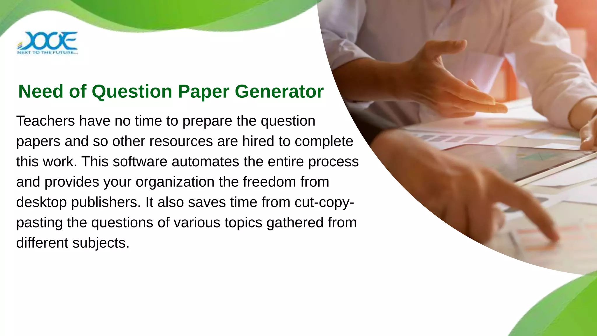 What is a Question Paper Generator Software? | PPT