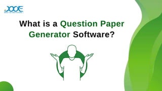 What is a Question Paper Generator Software? | PPT