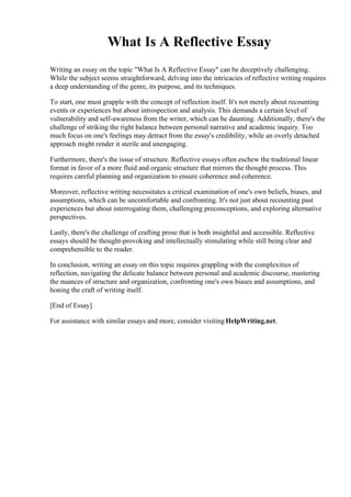 What Is A Reflective Essay.pdf