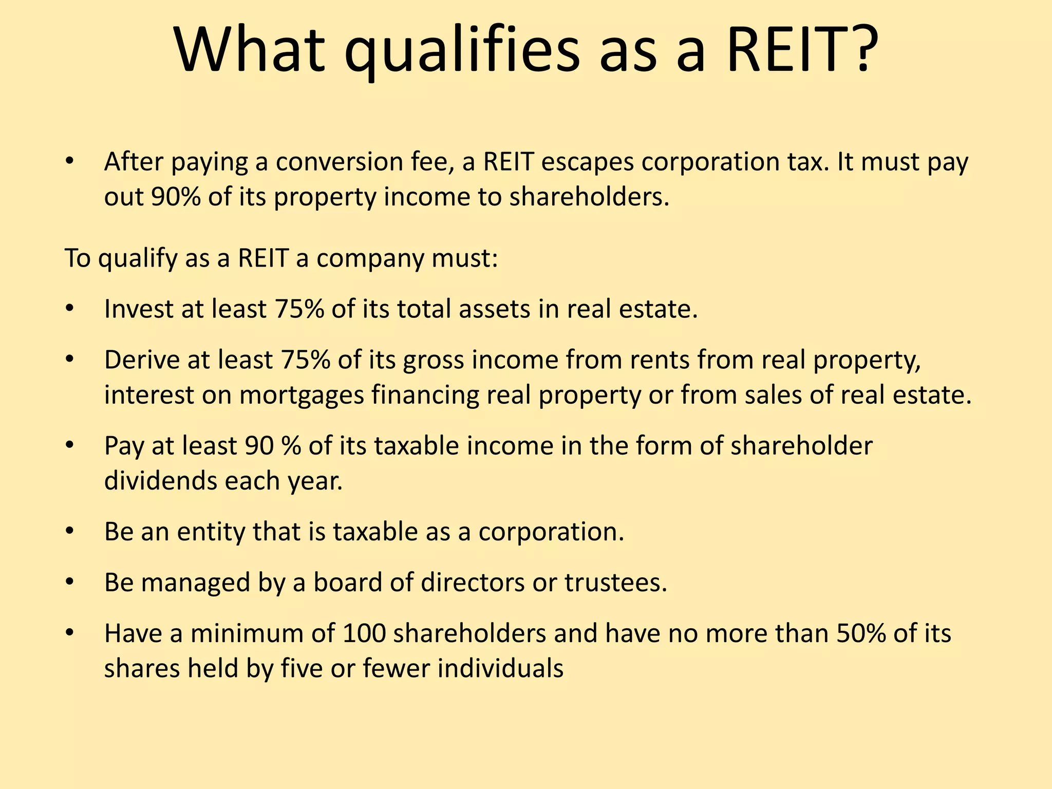 What is a REIT | PPT