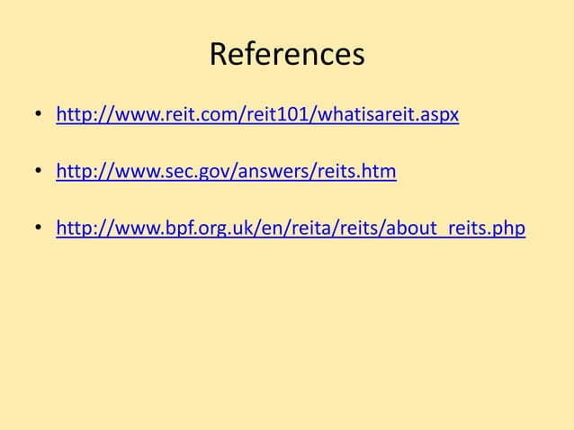 What is a REIT | PPT