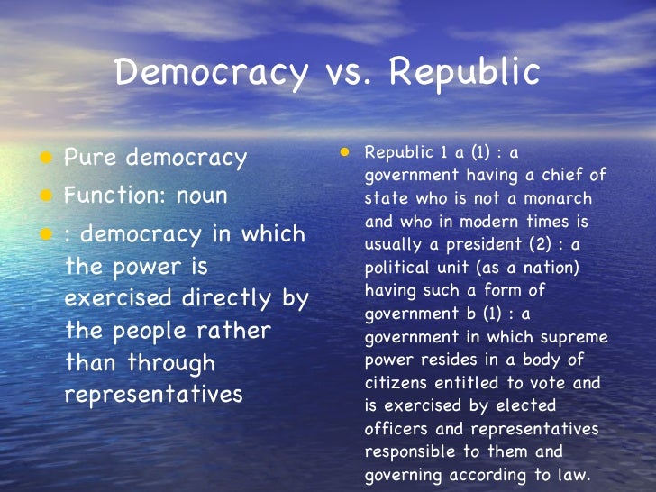 Democracy vs republic - amerilasopa