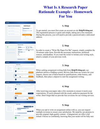 What Is A Research Paper Rationale Example - Homework For You | PDF