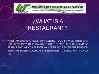 What is a restaurant | PPT