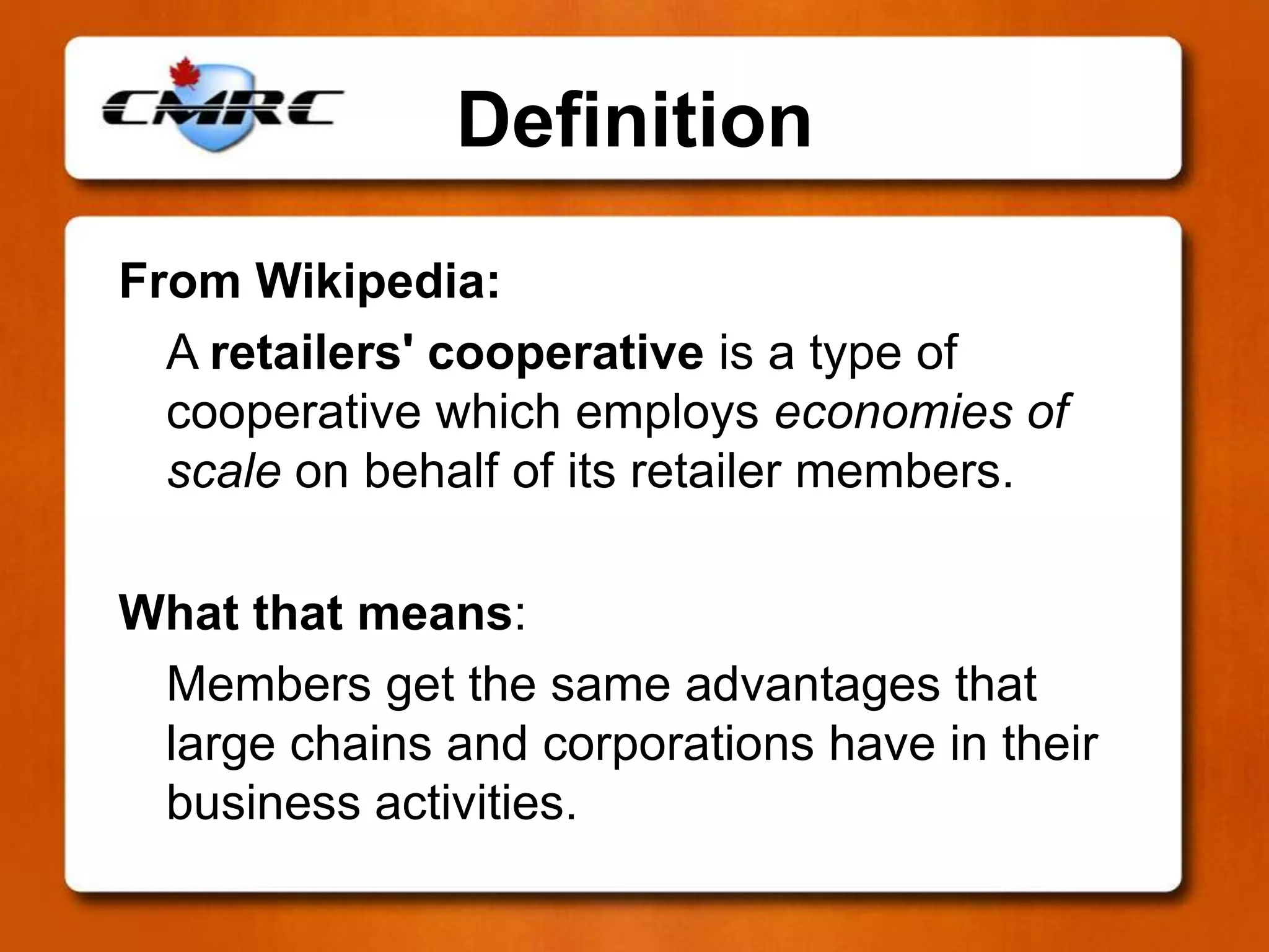 What is a Retailers’ Cooperative? | PPTX
