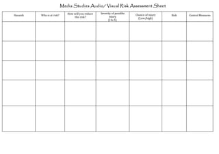 What is a risk assessment | DOCX