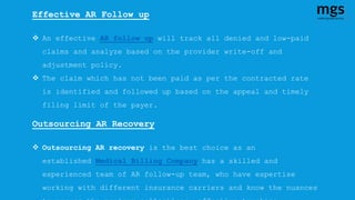 What Is AR Recovery In Medical Billing ? | PPT