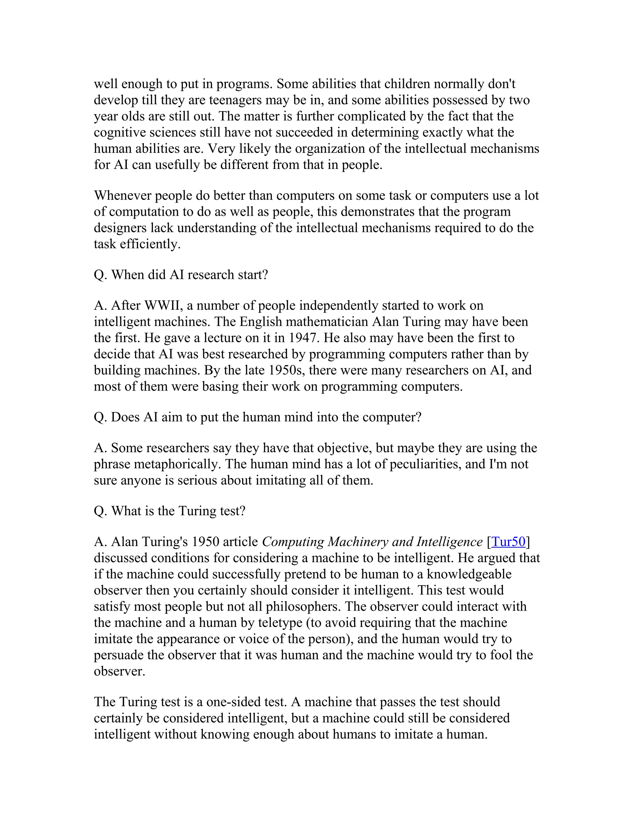 What is artificial intelligence | DOC