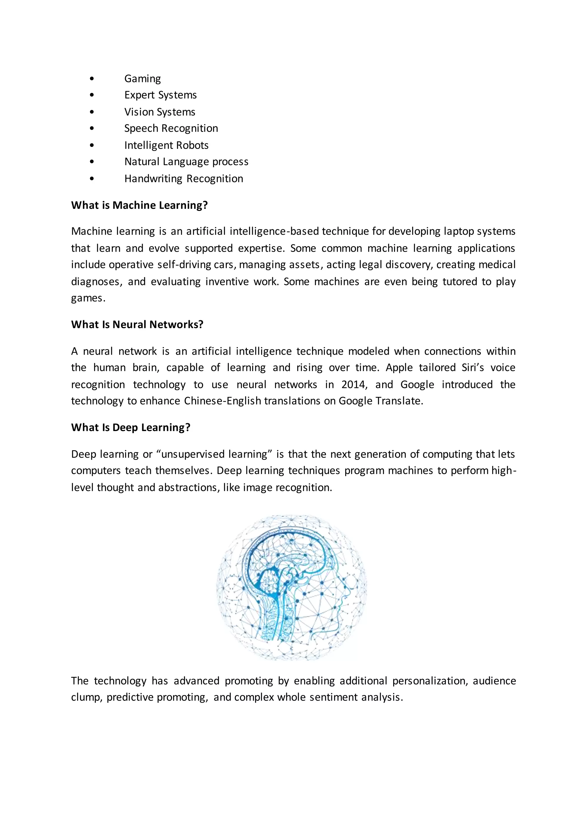 What is artificial intelligence | DOCX | Artificial Intelligence | Technology & Computing