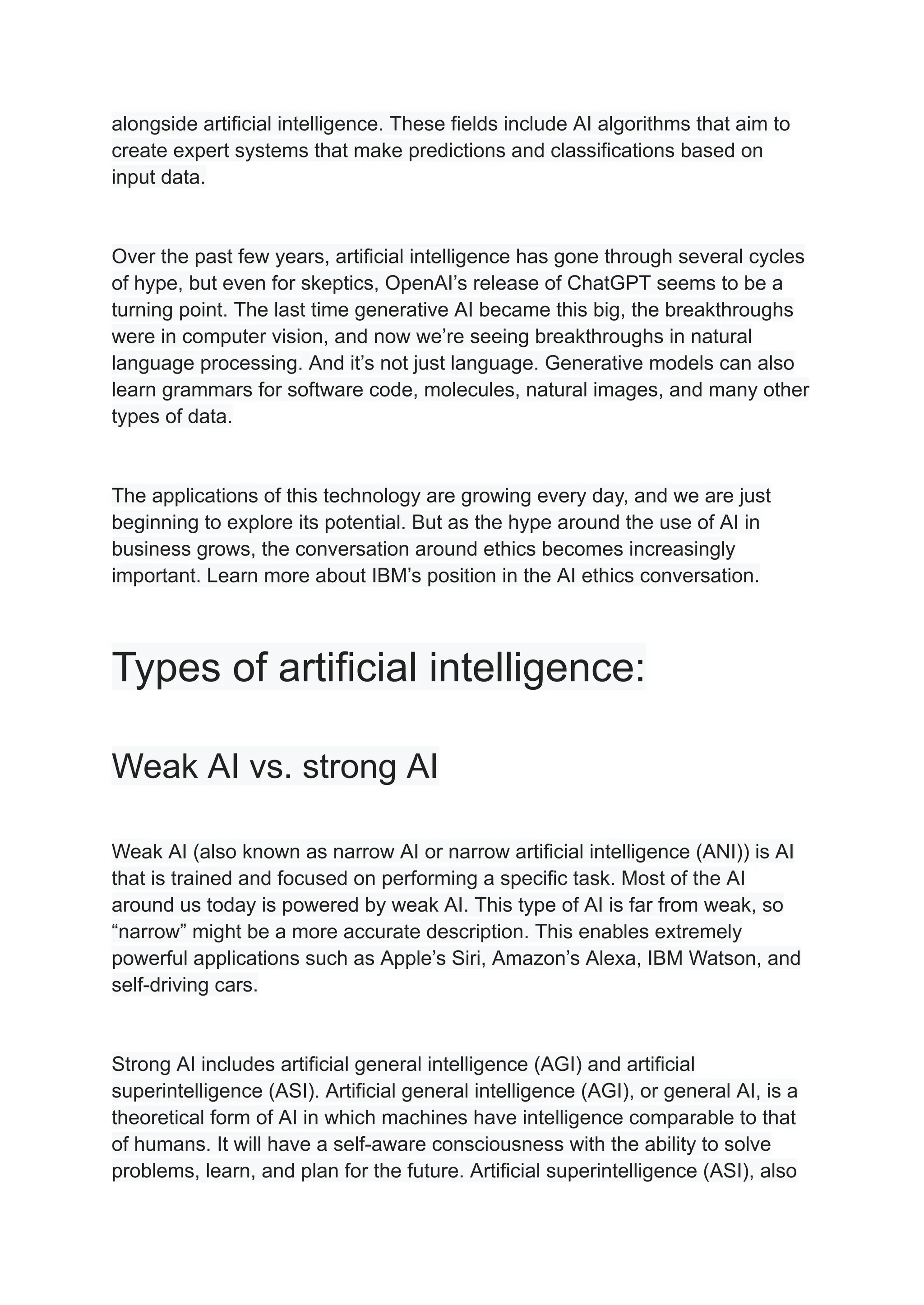 What is artificial intelligence Definition, top 10 types and examples ...