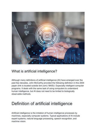 What is artificial intelligence Definition, top 10 types and examples.pdf | Technology Industry ...
