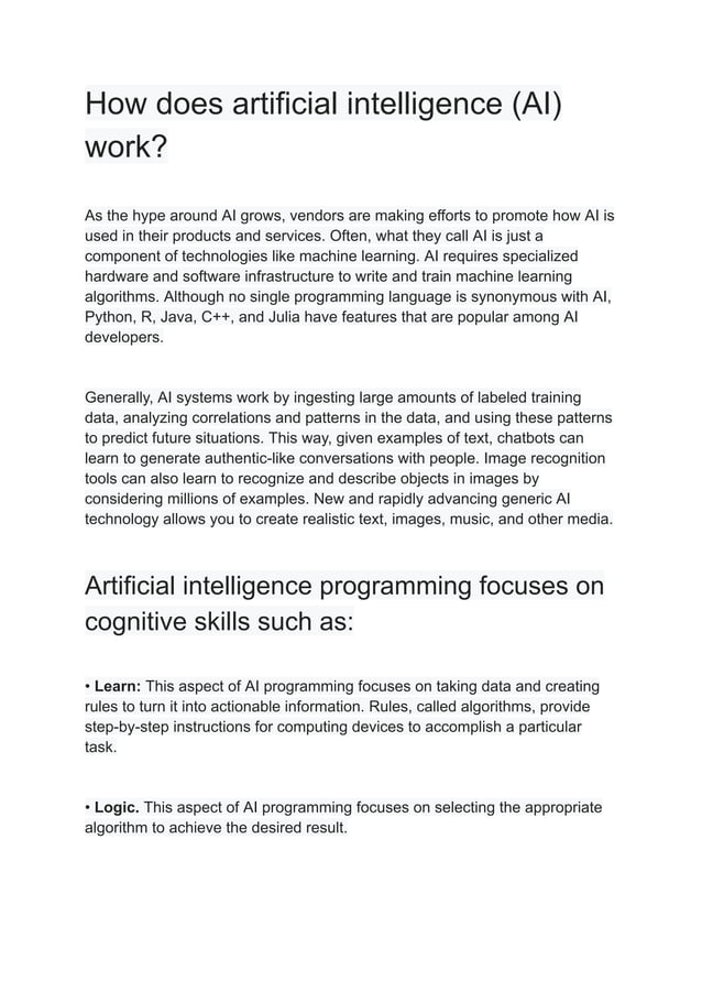 What is artificial intelligence Definition, top 10 types and examples ...