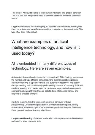 What is artificial intelligence Definition, top 10 types and examples ...