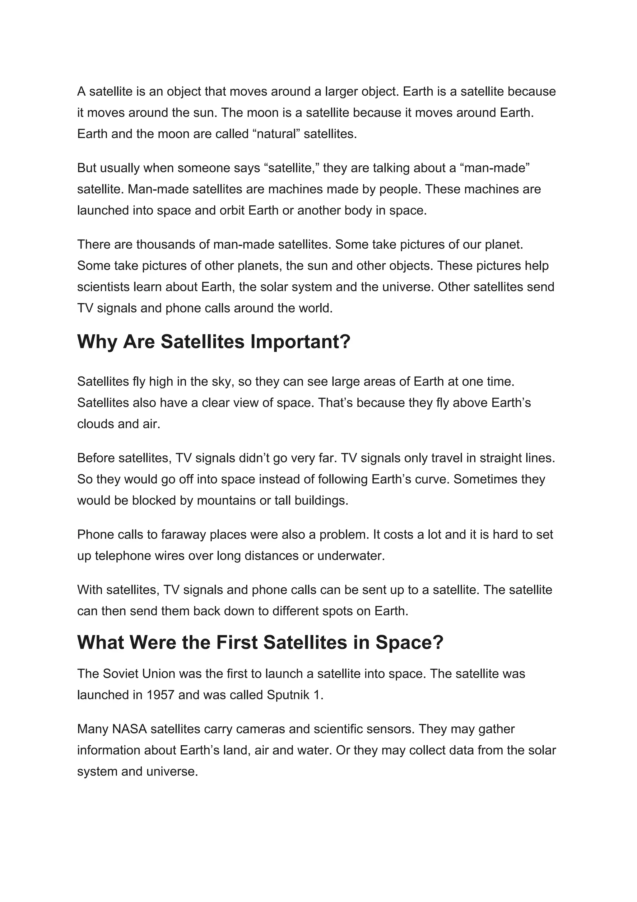 WHAT IS A SATELLITE,Basics of Satellite.docx