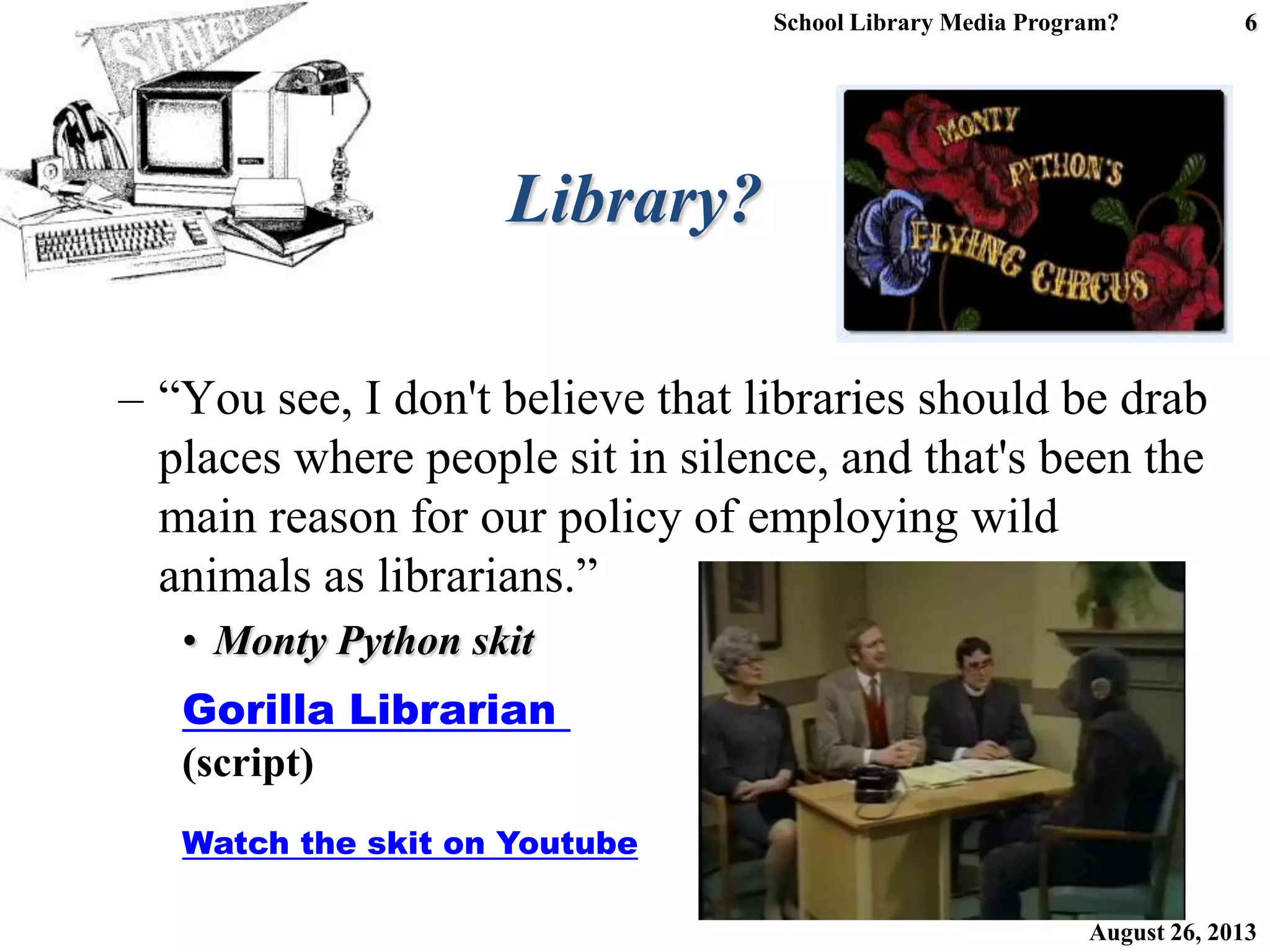 What is a school library media center | PPTX