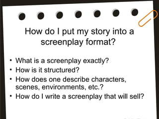 What is a screenplay - A Beginner's Guide To Screenplay Writing | PPT ...