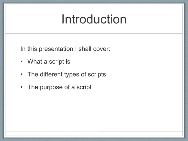 What Is A Script Presentation - Unit 24 | PPTX