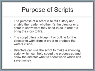 What Is A Script Presentation - Unit 24 | PPTX