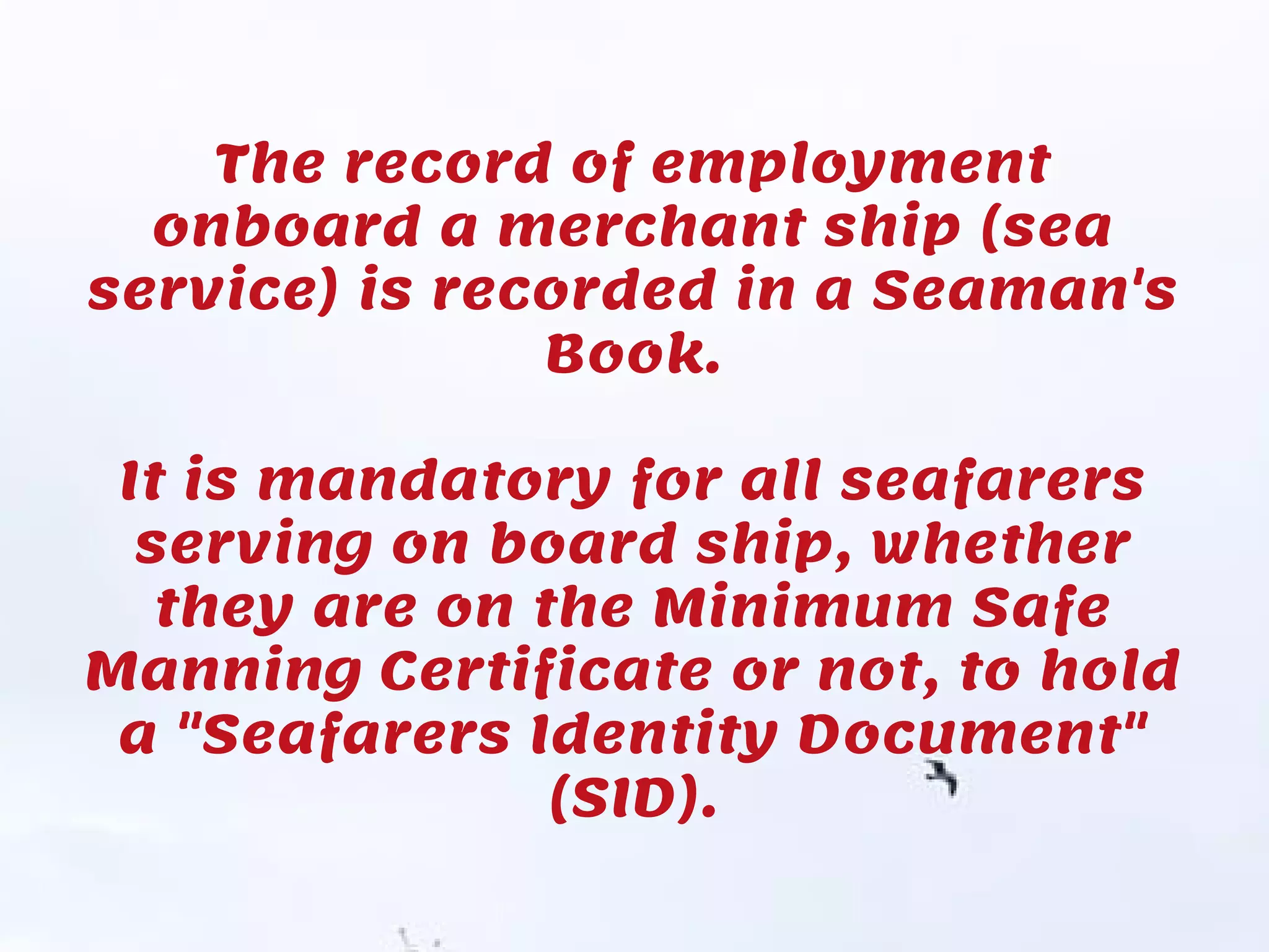 What does a seaman discharge book mean ? Do you require to apply a ...