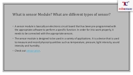 What is a sensor Module? What are different types of sensor? | PPTX