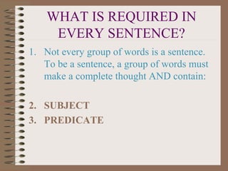 sentence | PPT