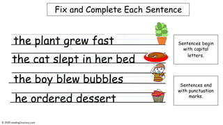 Teaching Kids What a Sentence Is. #subjects, #predicates, #action and ...