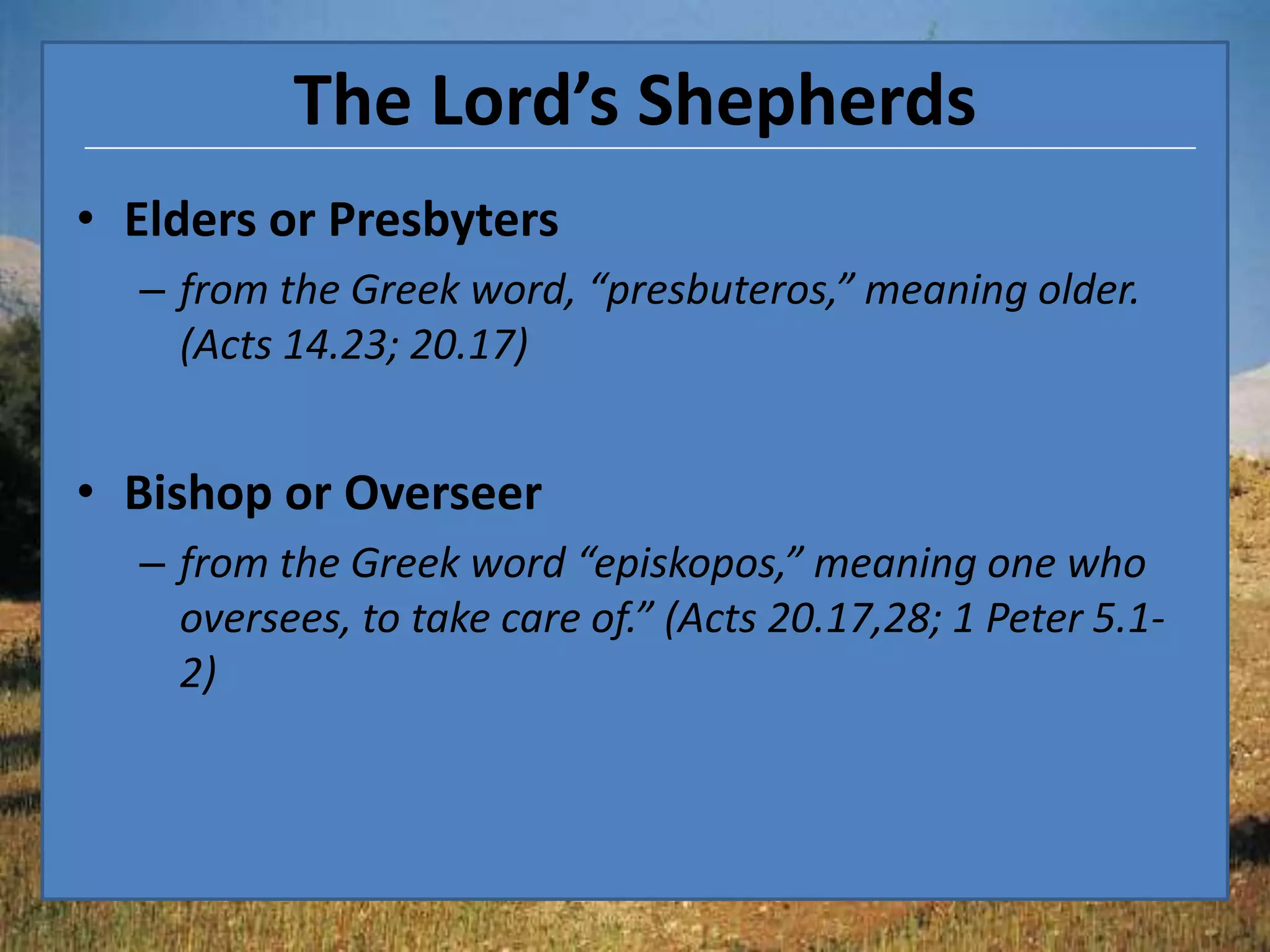 What is a Shepherd? | PPTX