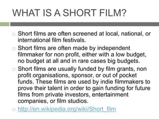 What is a short film? | PPTX