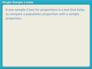 What is a Single Sample Z Test? | PPTX