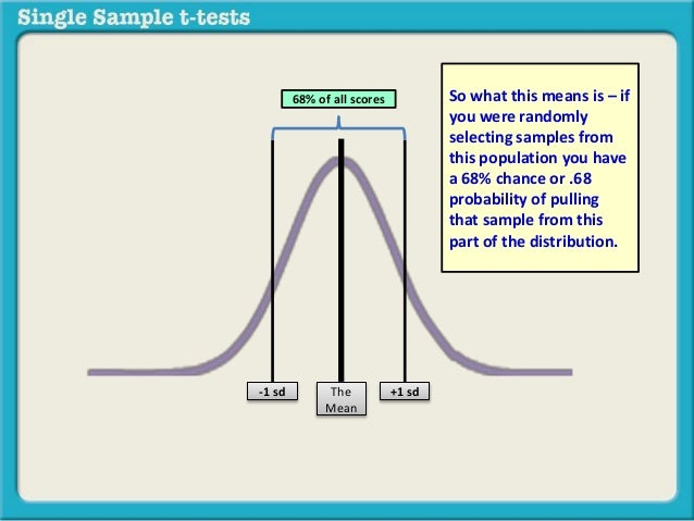 What is a single sample t test?
