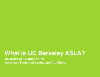 What is ASLA@Berkeley | PDF