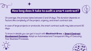 What Is A Smart Contract Audit? | PPT