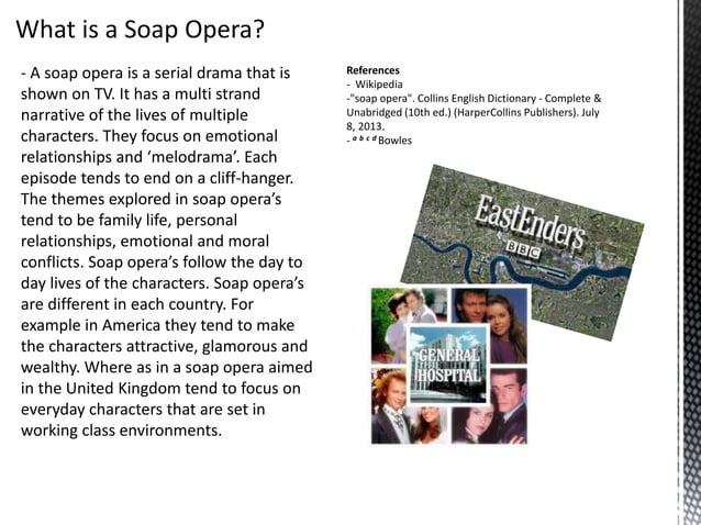 What is a soap opera tv trailer | PPTX | Soap Opera | Genres
