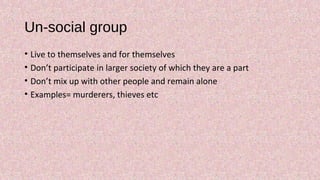 social group and its types | PPT