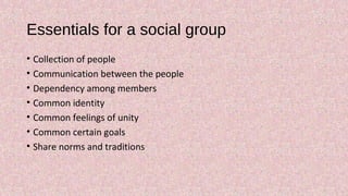 social group and its types | PPT