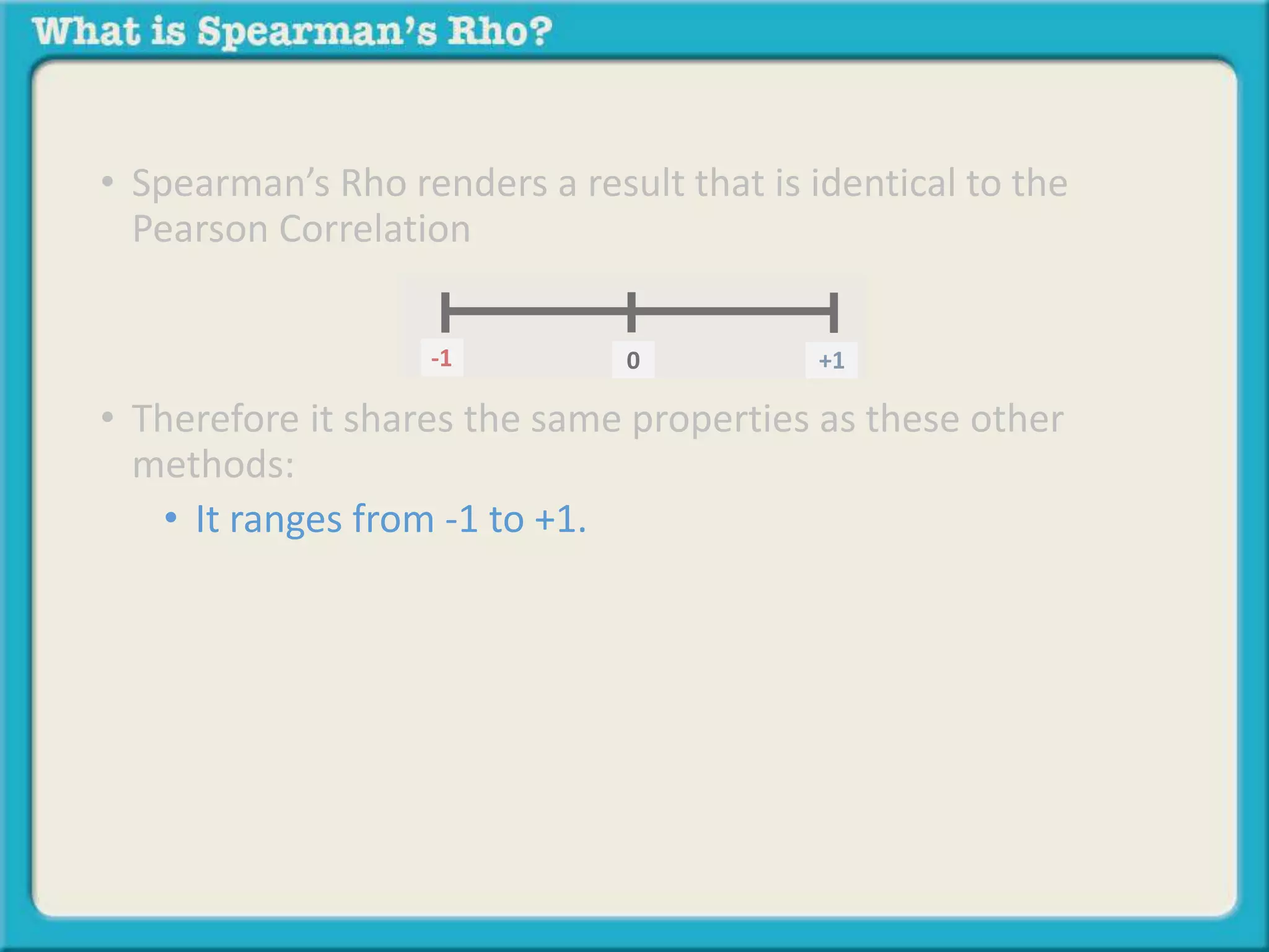 What is a spearmans rank order correlation? | PPTX